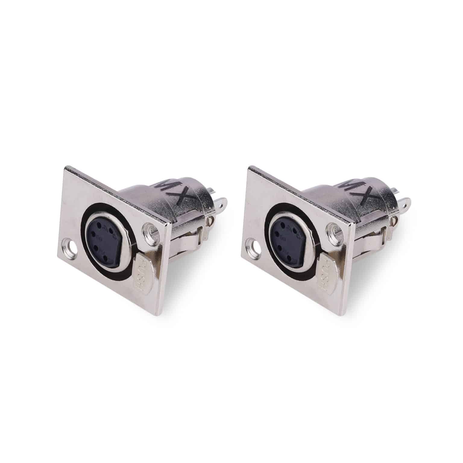 MX XLR 5-Pin Female Microphone Connector - Panel Mounting - Pack of 2 ...