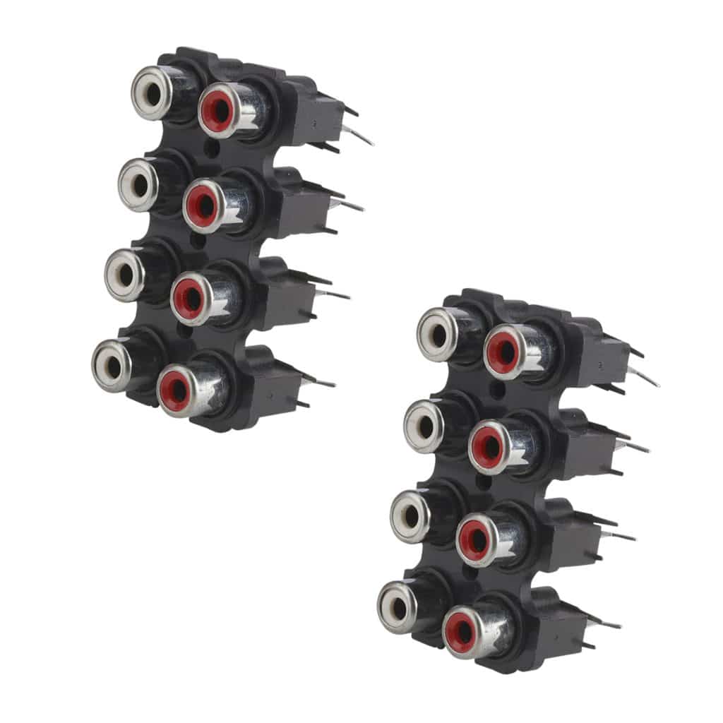 MX 8-Way RCA Female Socket (PCB Mount) (pack of 2) - MX MDR Electronics