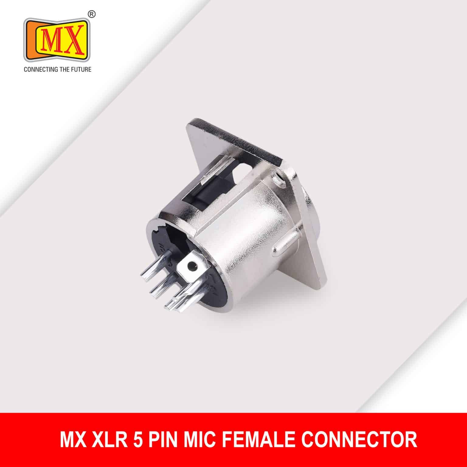 MX XLR 5-Pin Male Microphone Connector - Panel Mounting - Pack of 2 ...