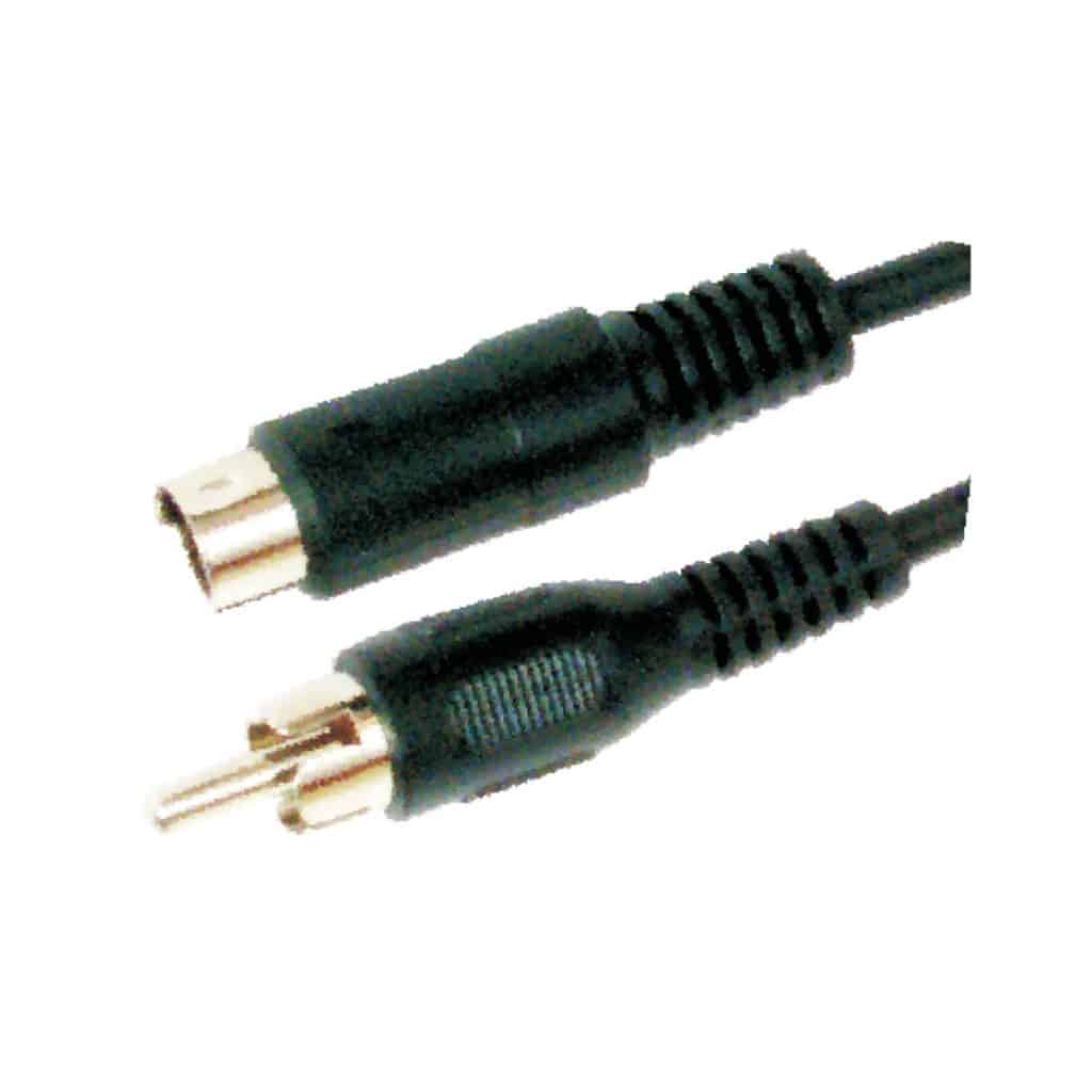 MX 4 Pin Mini DIN Plug to RCA Plug Cord - Heavy Duty - MX MDR Electronics