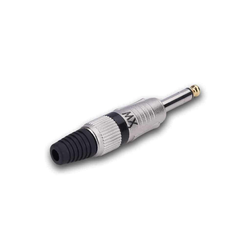MX 6.35 MM P-38 MONO MALE CONNECTOR WITH GOLDEN TIP WITH RING HEAVY ...