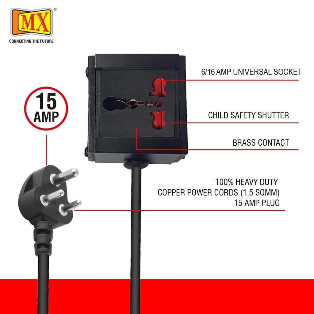 MX Single Outlet Power Distribution Unit: 3000W, 6/16A Socket to 16A ...