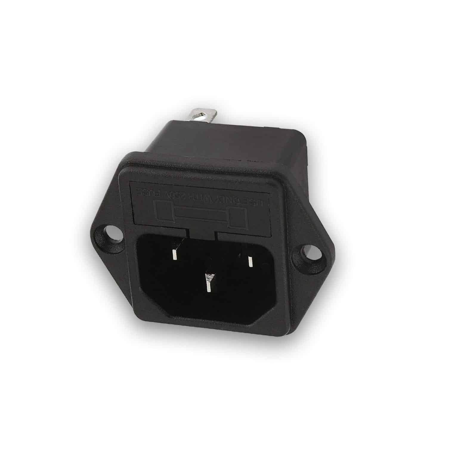 MX AC Female Socket For Computer Supply With Fuse - MX MDR Electronics