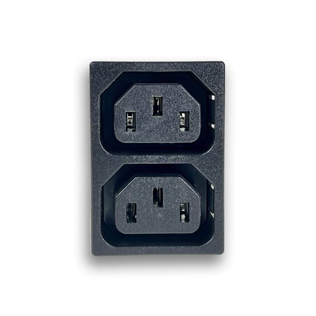 MX AC C14 socket 2 x female for computer power supply lock type - MX ...