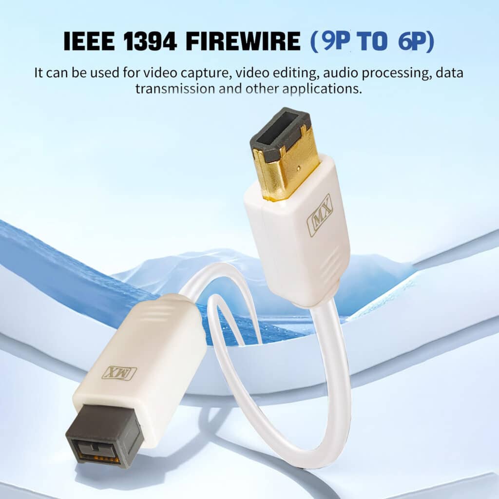 MX FireWire IEEE 1394b 9 Pin Male to IEEE 1394b 6 Pin Male Cord - 1.5 ...