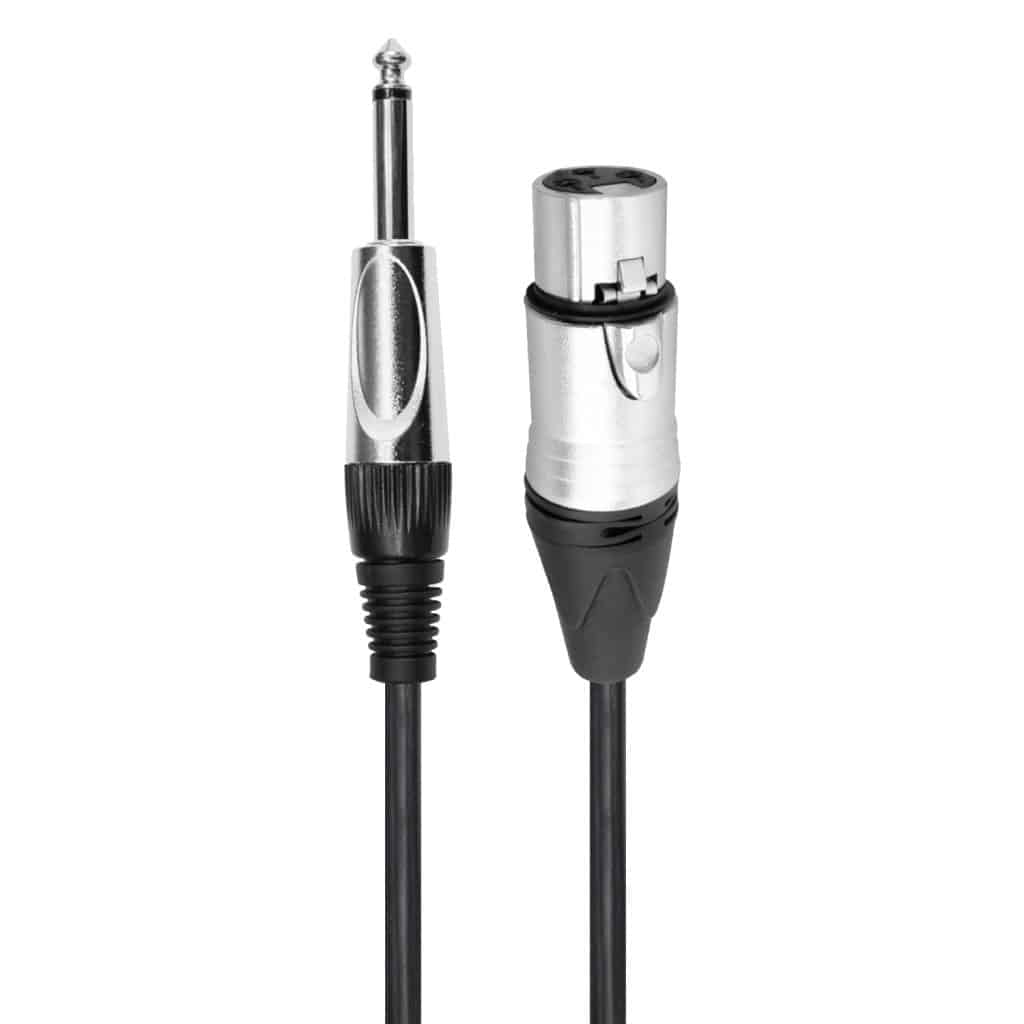 MX 3-Pin Mic Ext. Female XLR / P-38 Mono Male Extension Cable 1.5 Mtr ...