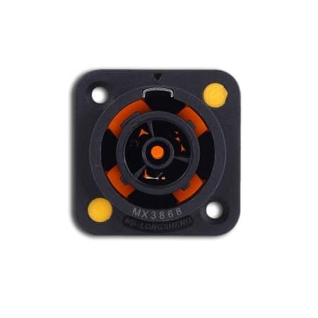 MX 3 PIN FEMALE POWERCON TRUE CONNECTOR LOCKABLE PANEL MOUNT 16 A ...