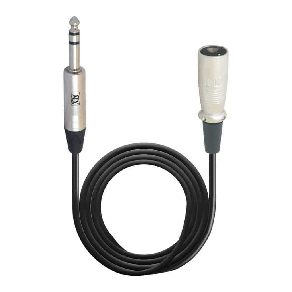 MX 6.35mm P-38 Stereo Male to 3 Pin XLR Male Cord : 1.5 mtr (MX-3929 ...