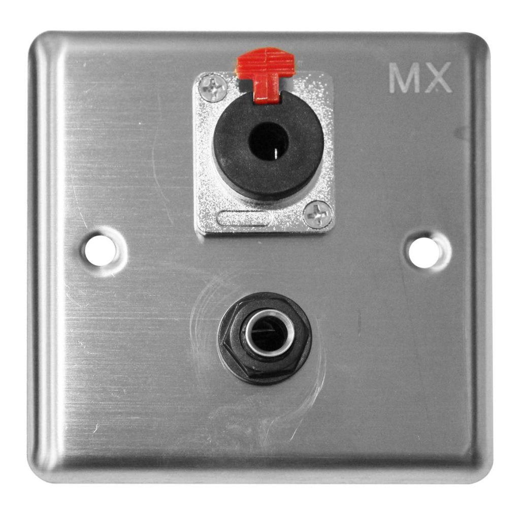 MX Stainless Steel wall plate : 1 Way Mono Socket locking type + 1 ...
