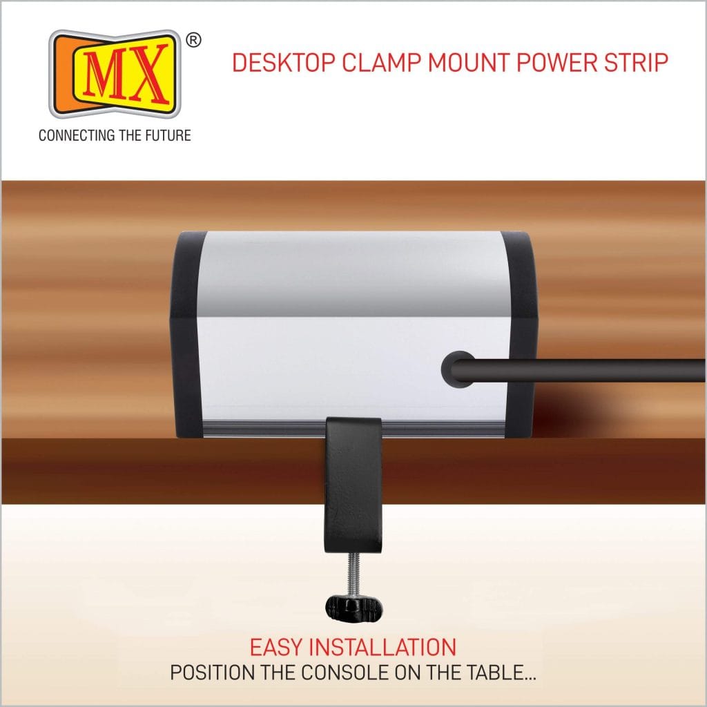 MX Premium Power Console 6/13 Amp 2 Universal Sockets with 2 USB ...