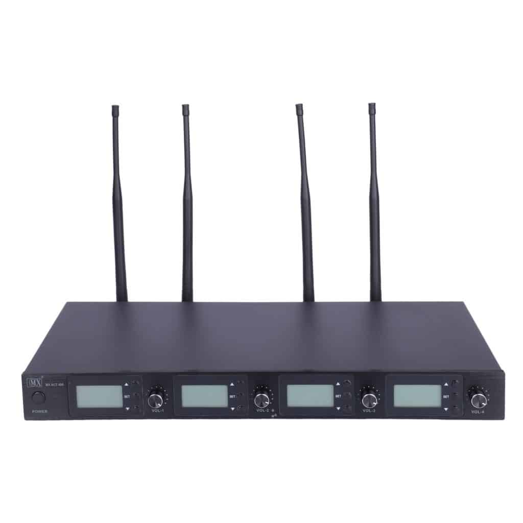 MX 4-Channel UHF Wireless Microphone System with 4 Bodypack ...