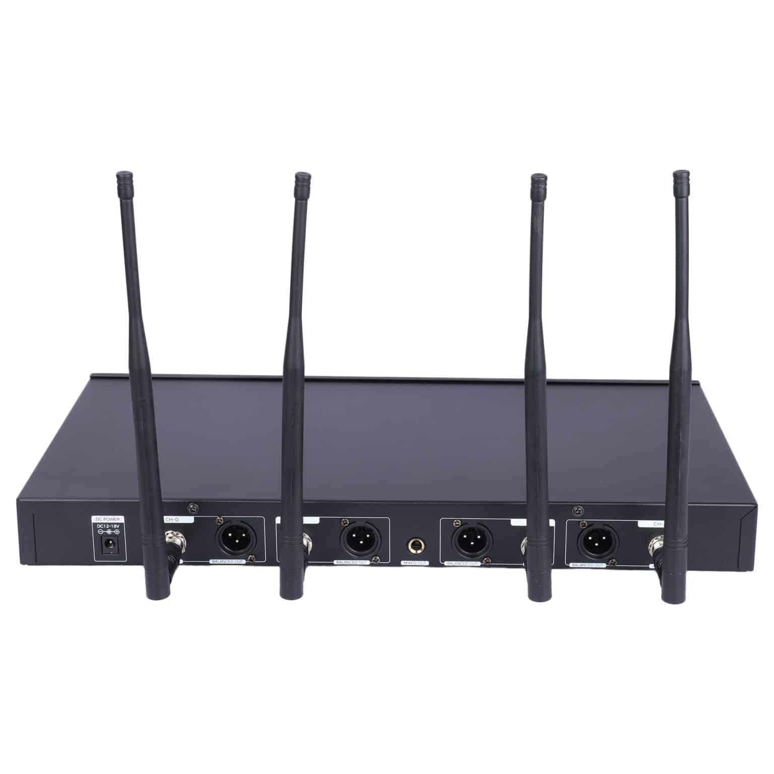 MX 4-Channel UHF Wireless Microphone System with 4 Bodypack ...