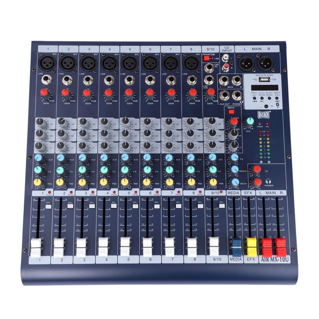 MX Air Mixer 10-Channel Professional Live Mixer with Bluetooth & USB ...