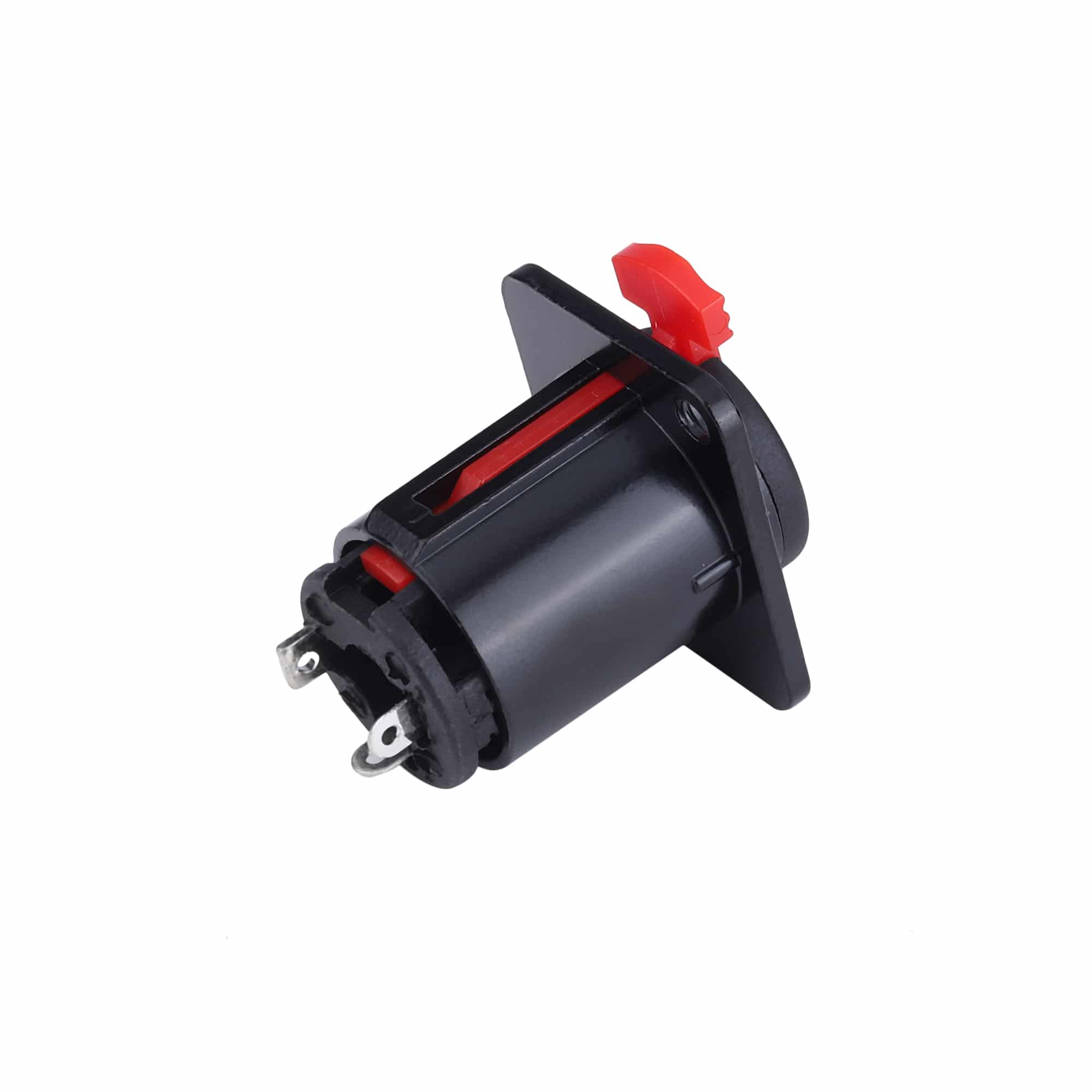 MX 6.35 mm P-38 MONO FEMALE LOCKING TYPE PANEL MOUNTING CONNECTOR BLACK ...