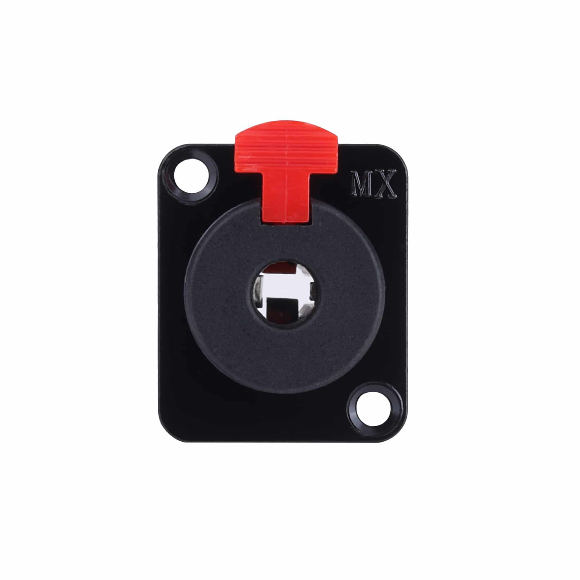MX 6.35 mm P-38 MONO FEMALE LOCKING TYPE PANEL MOUNTING CONNECTOR BLACK ...