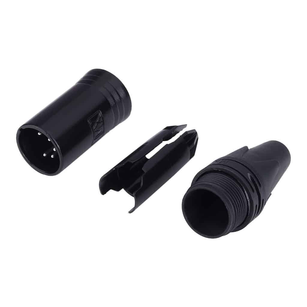 MX 5-Pin Mic Male Connector XLR MC5MXX (Black Coating) - MX MDR Electronics