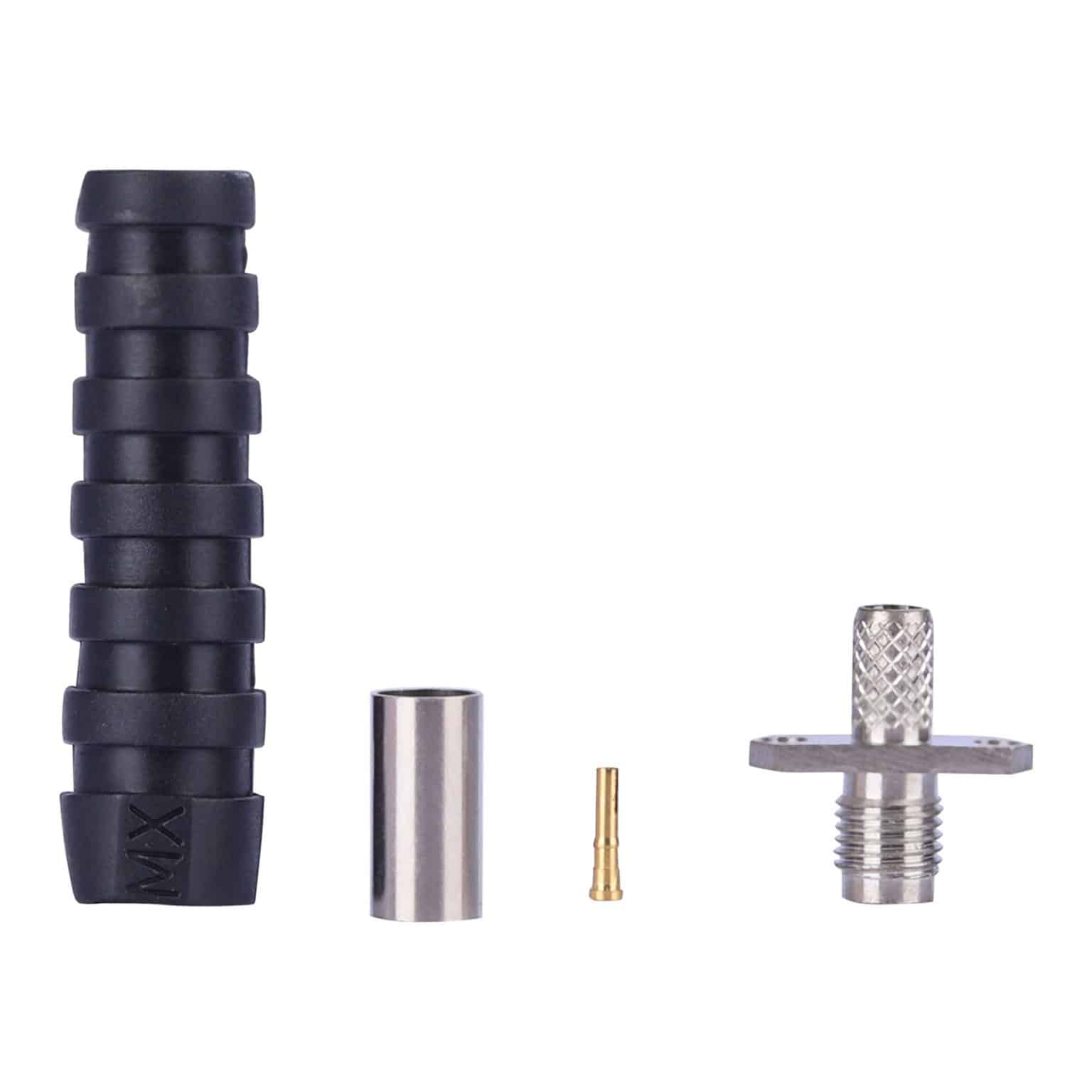MX SMA Female Connector Crimping Type 2 Holes Panel Mntg. W / Teflon ...