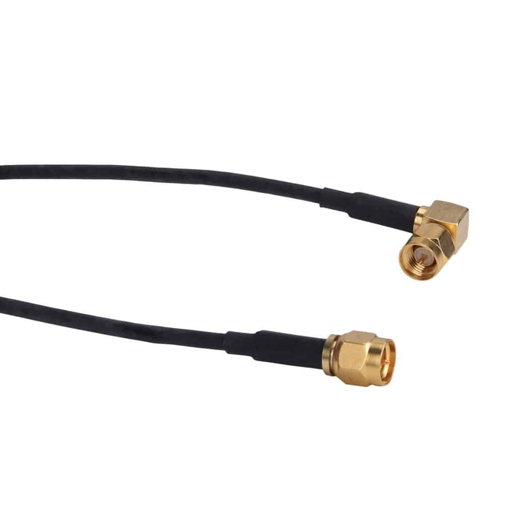 MX SMA Male Straight To SMA Male Right Angle Cord 1.5mtr (gold Plated ...