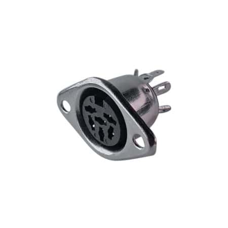 MX 6 PIN DIN CONNECTOR (METAL) - MX MDR Electronics