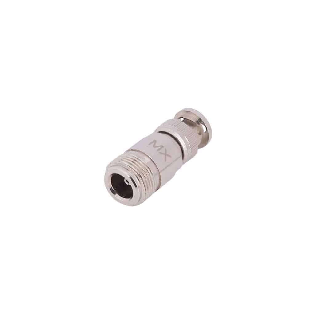 MX BNC male plug to 'N' type female connector - MX MDR Electronics