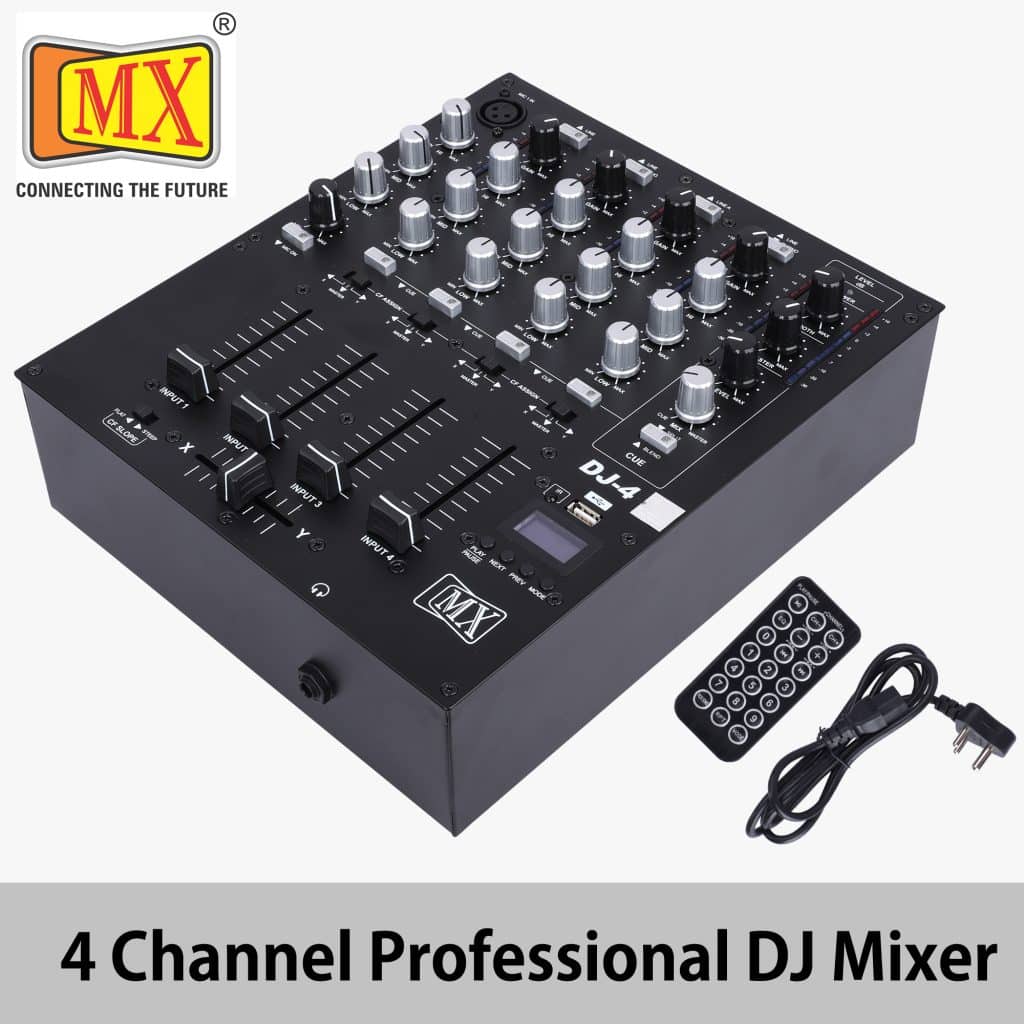 MX 4 Channel DJ Mixer - MX MDR Electronics