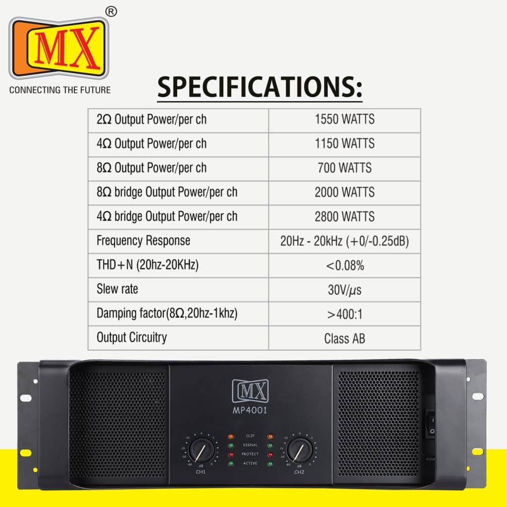 MX Mid power: High quality : power amplifier : 4000 Watts - MX MDR ...