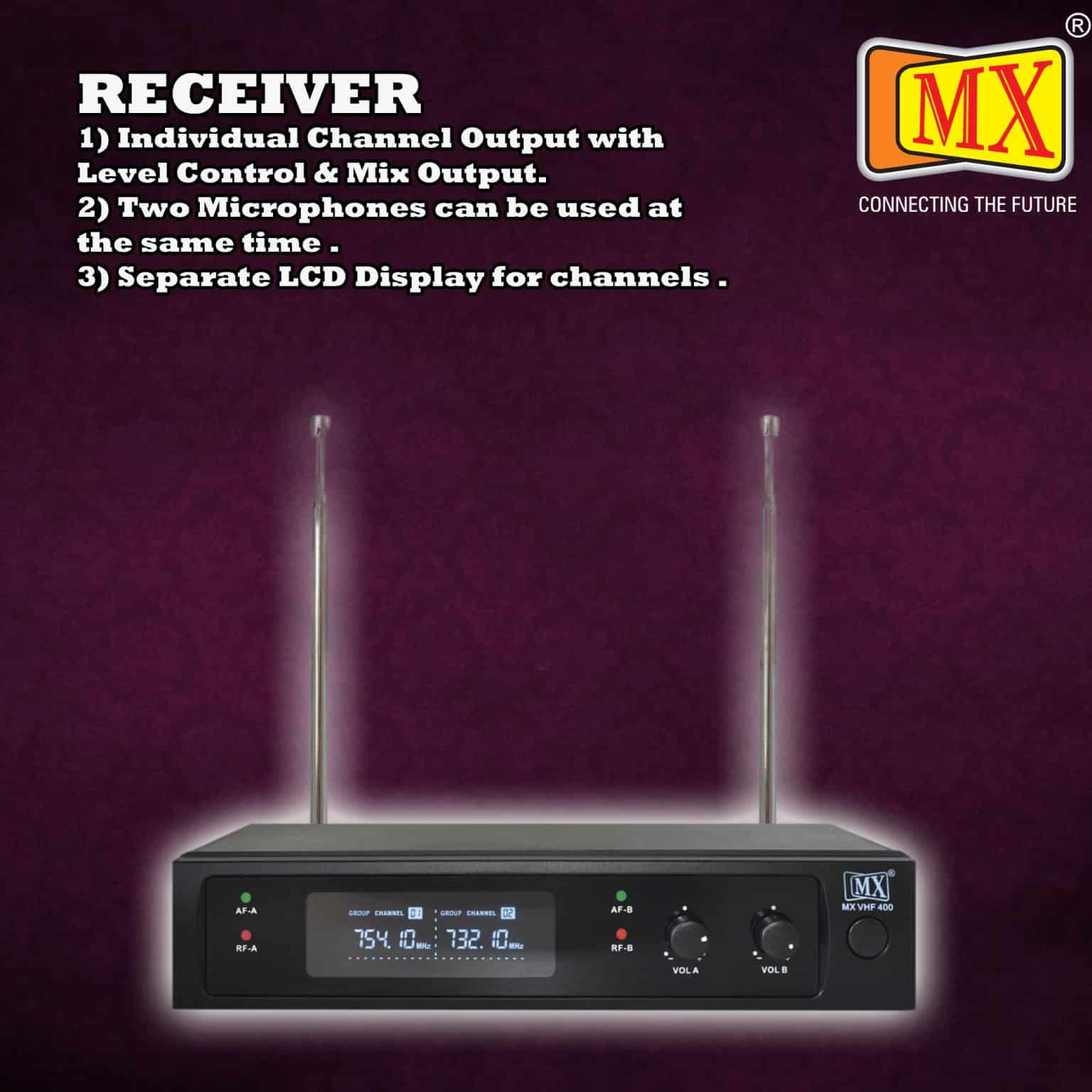 MX Professional VHF Series Wireless/Cordless with 2 Handheld ...