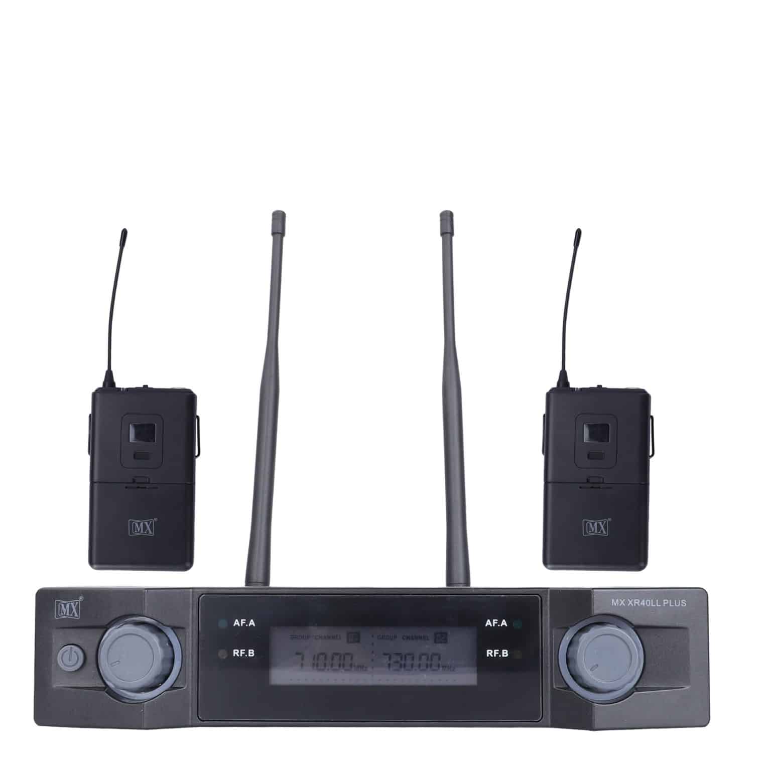 MX Dual Lapel Wireless Microphone System - UHF Wireless Microphone ...