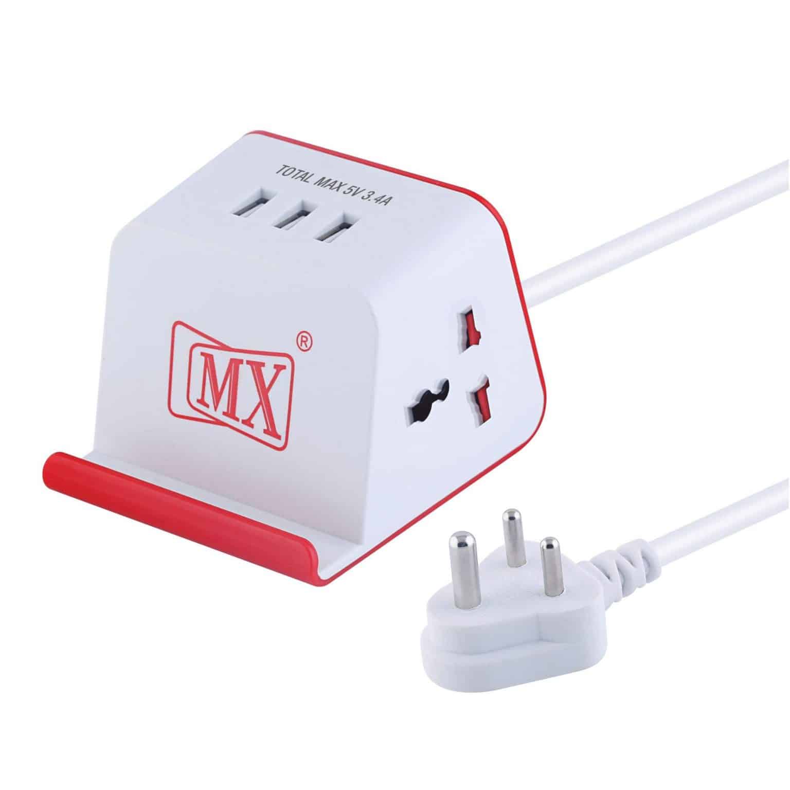 MX Extension Board/ Extension Cords 2 Universal SocketS with (3 USB-5v ...